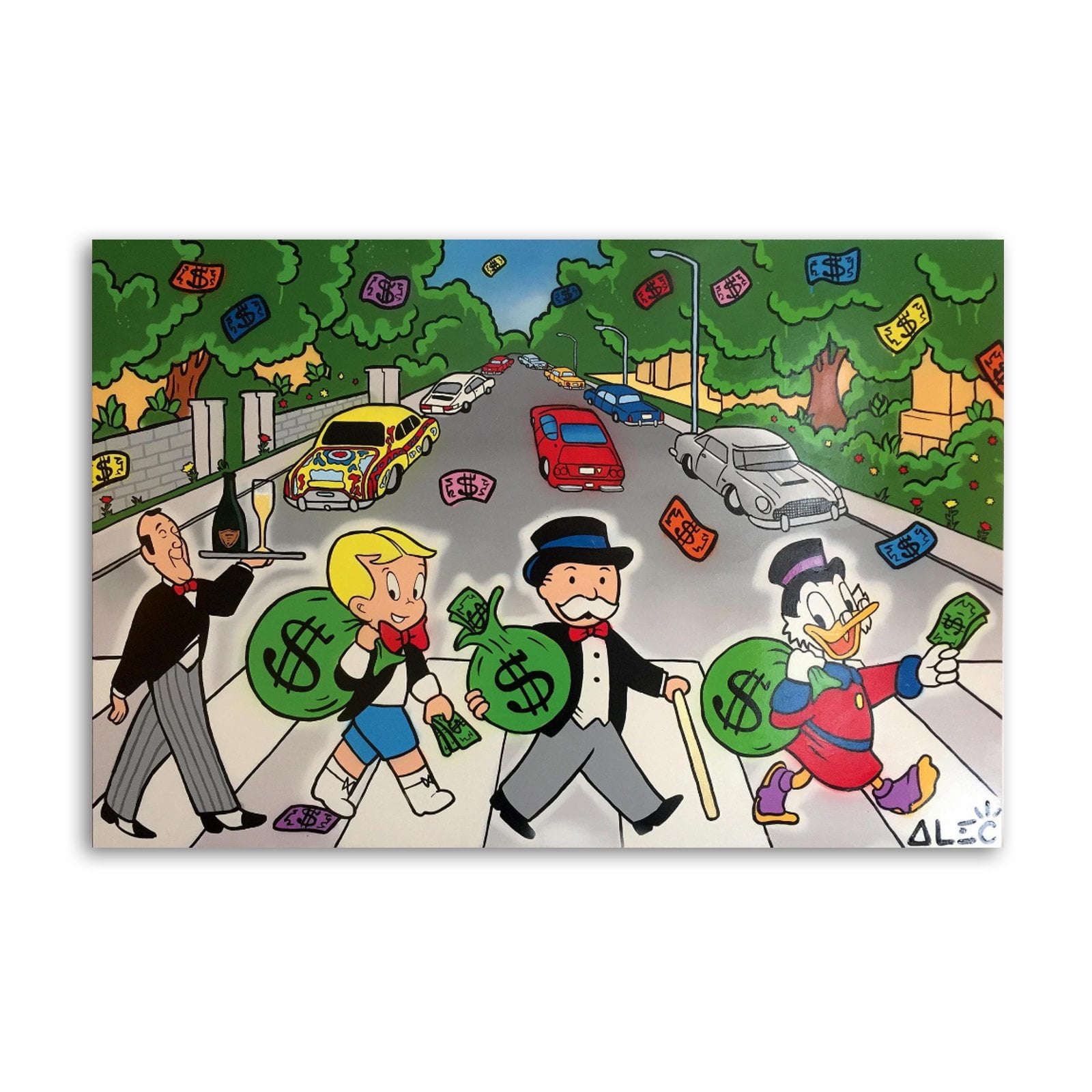 Alec-Monopolys Sidewalk Richie Scrooge McDuck Artworks Picture Print ...