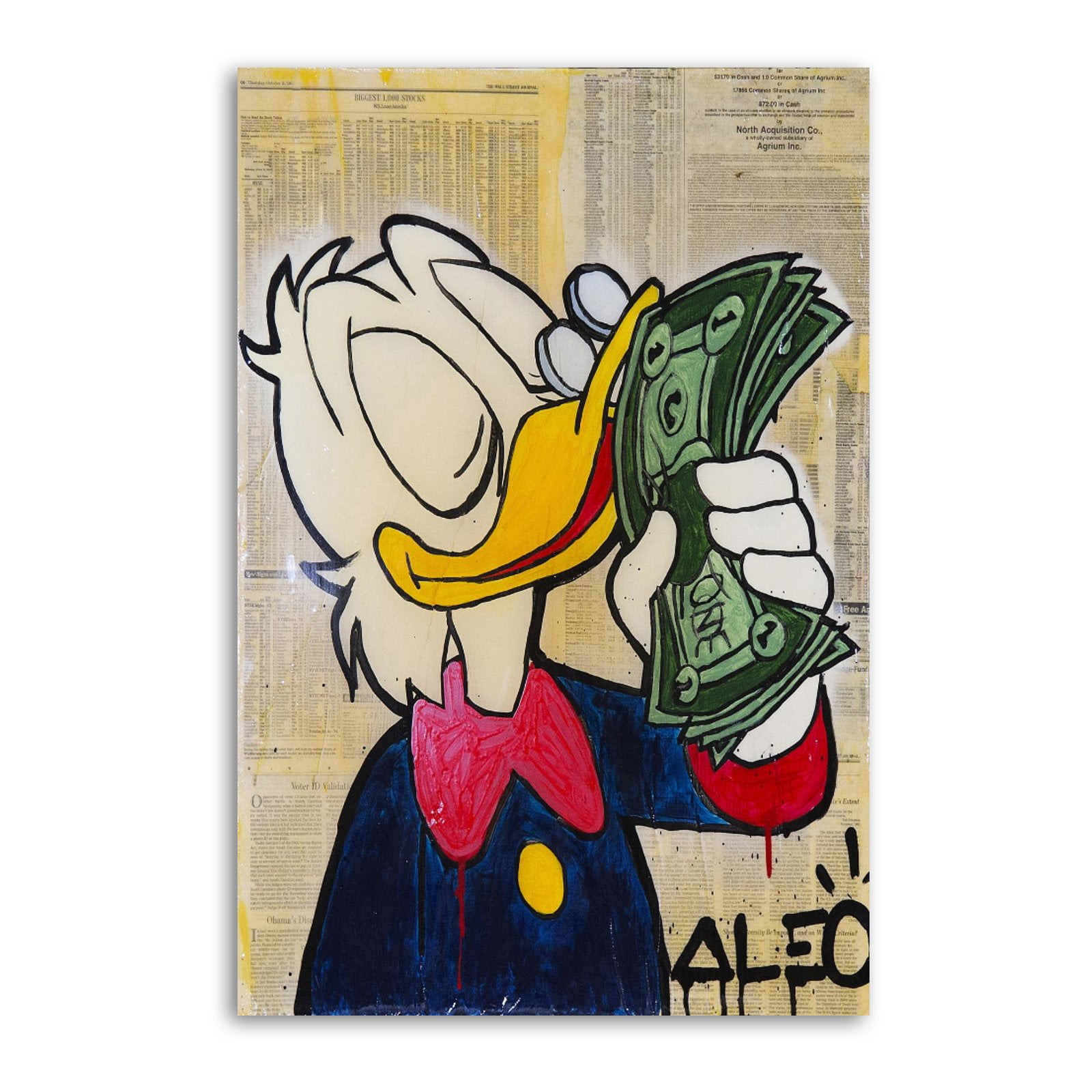 Alec-Monopolys Smell Scrooge Money Painting On Canvas Wall Art Poster ...
