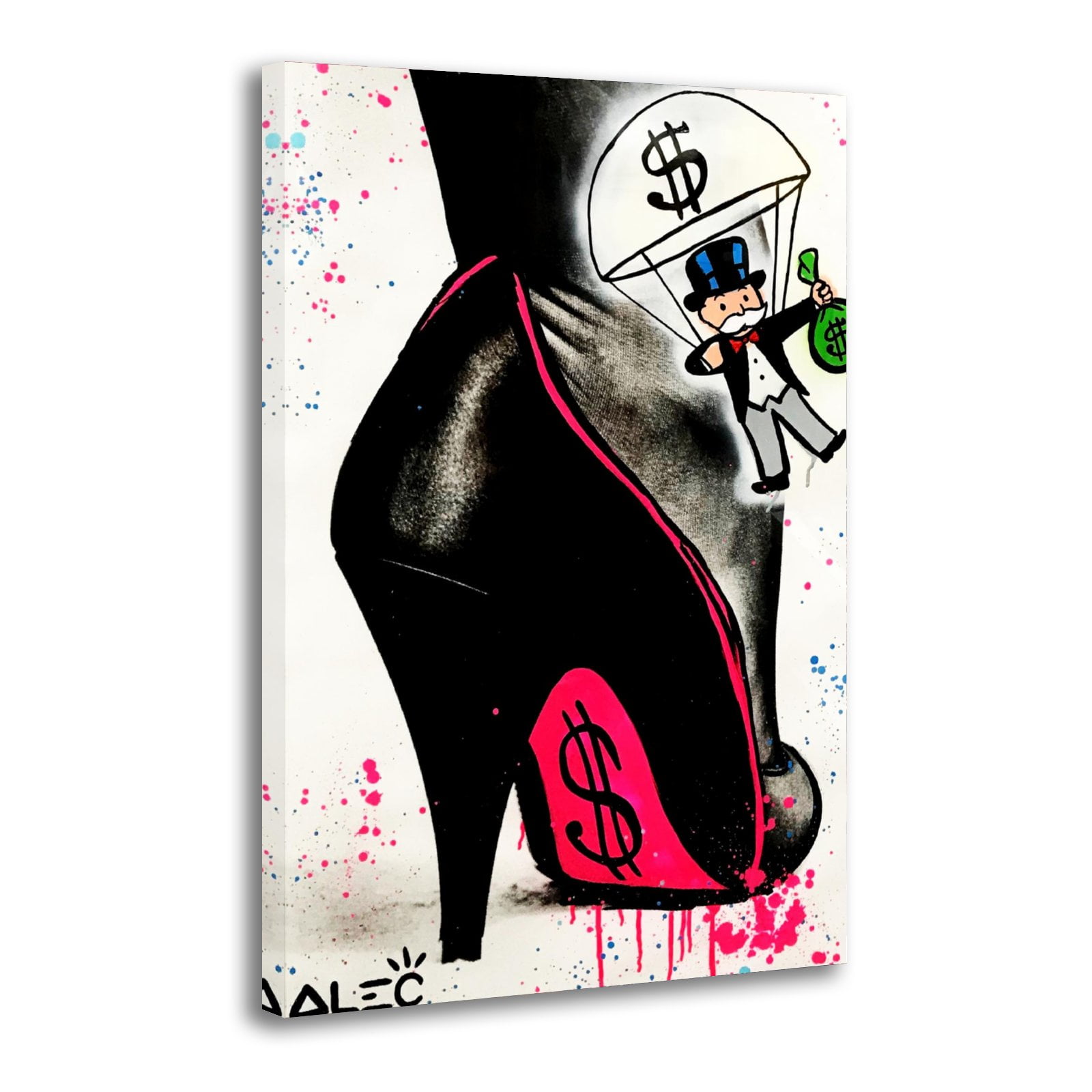 Alec-Monopolys Women's Pumps Picture Print Canvas Poster Wall Paint Art Posters Decor Modern ...