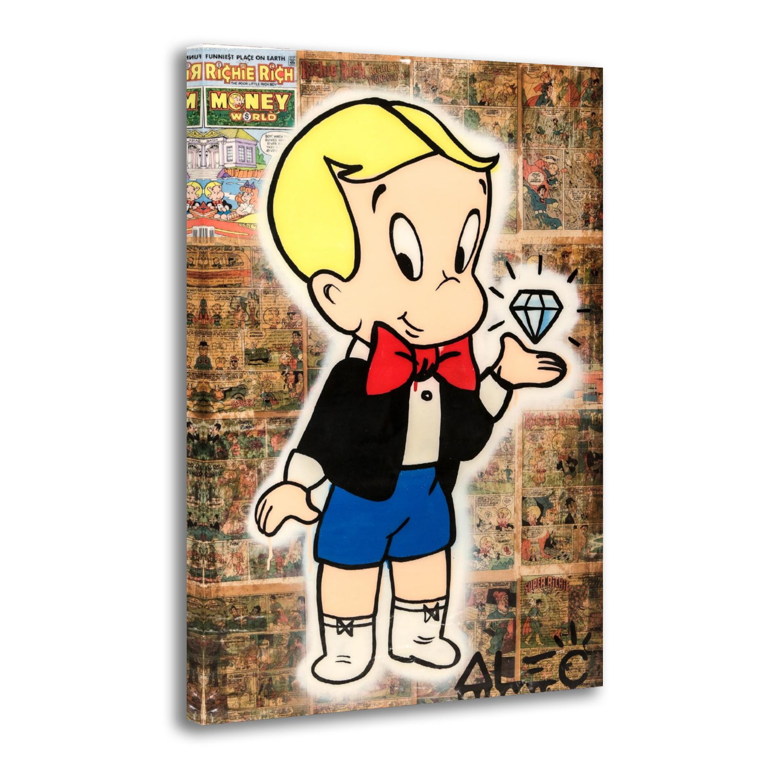 Alec-monopolys Richie Diamond Painting On Canvas Wall Art Poster Scroll Picture Print Living ...