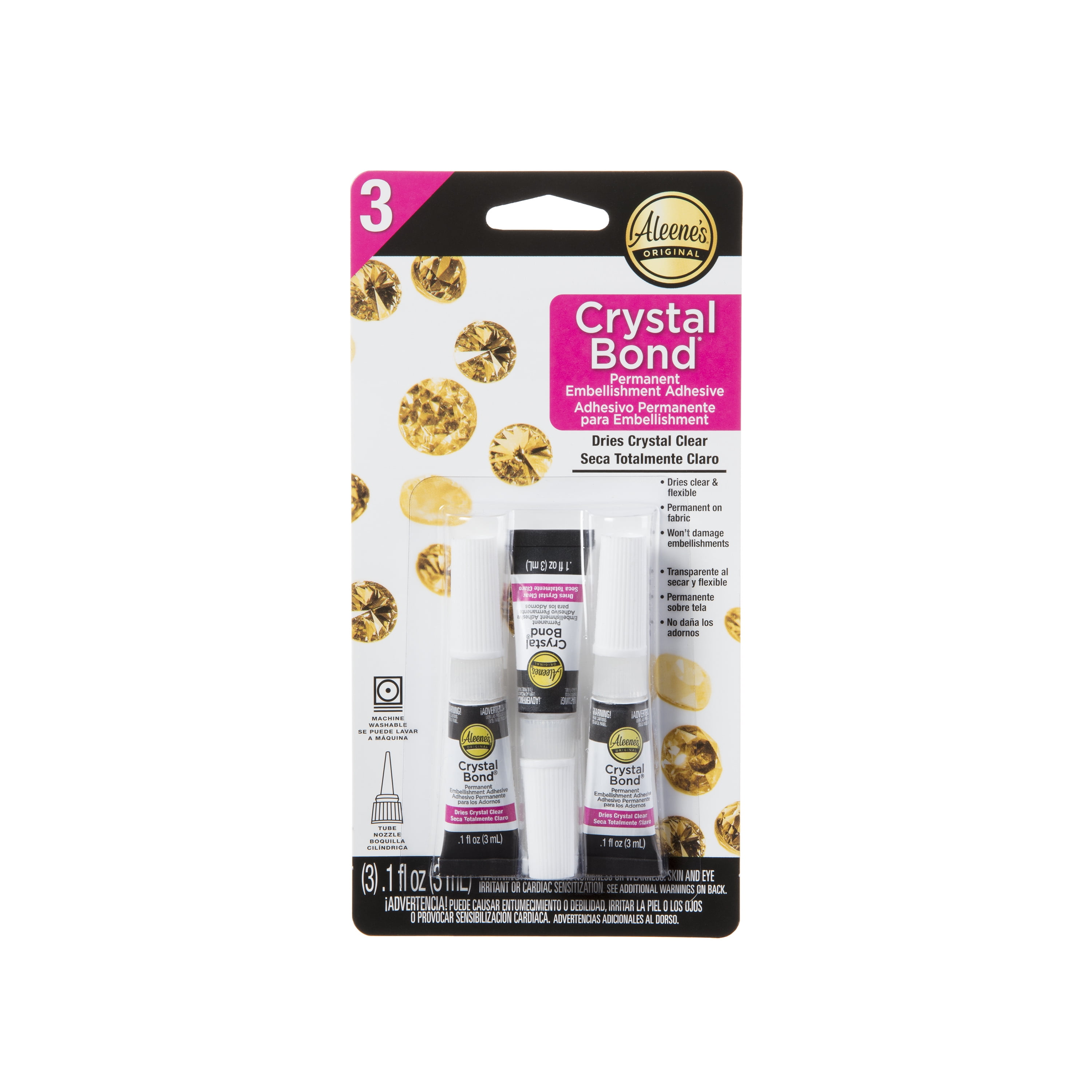Aleene's Crystal Bond Permanent Embellishment Adhesive 3 Pack, 0.1 fl ...