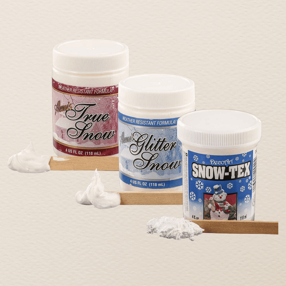 Aleene's True Snow, Glitter Snow and Deco Art Snow Tex Mediums Set by ...
