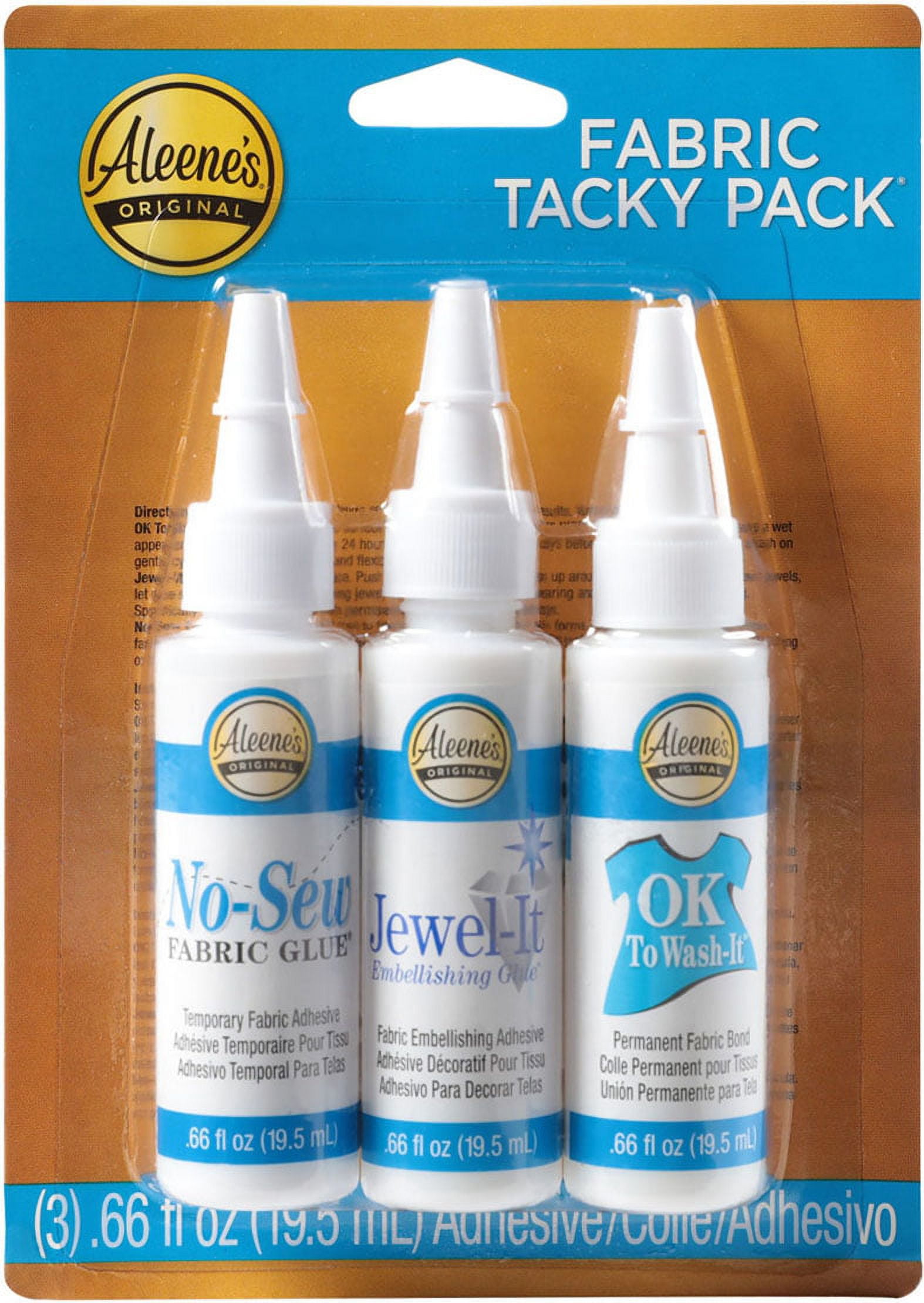 Aleene's Try Me Size Fabric Tacky Pack 3/Pkg-.66oz - Walmart.com