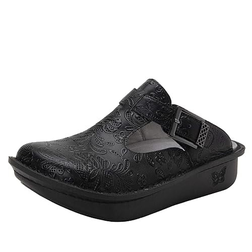 Alegria Womens Classic Embossed Leather Clogs - Walmart.com
