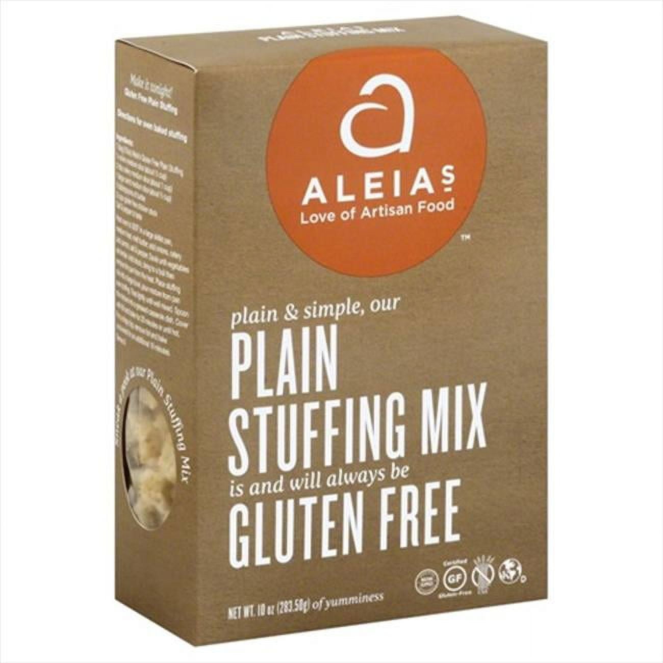 Aleias Gluten Free Plain Stuffing Mix, Non-GMO, Dairy Free, 10 oz ...
