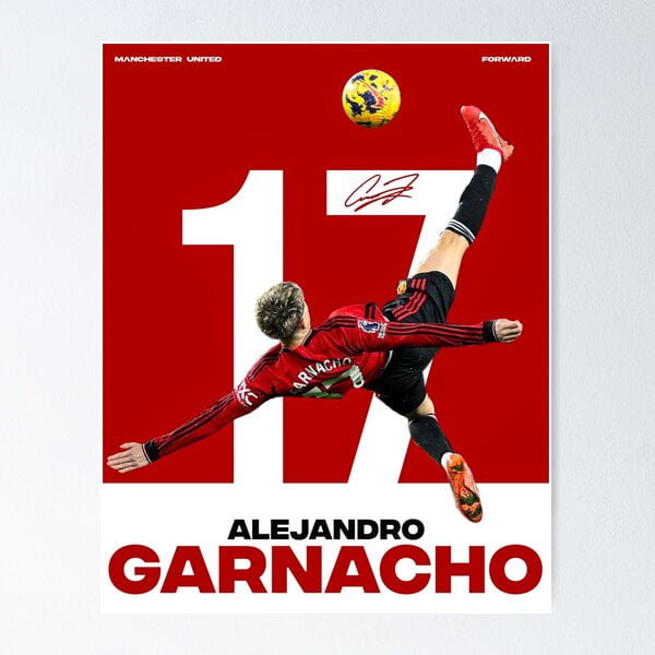 Alejandro Garnacho Minimalist Poster Poster Wall Art, Modern Wall Decor ...