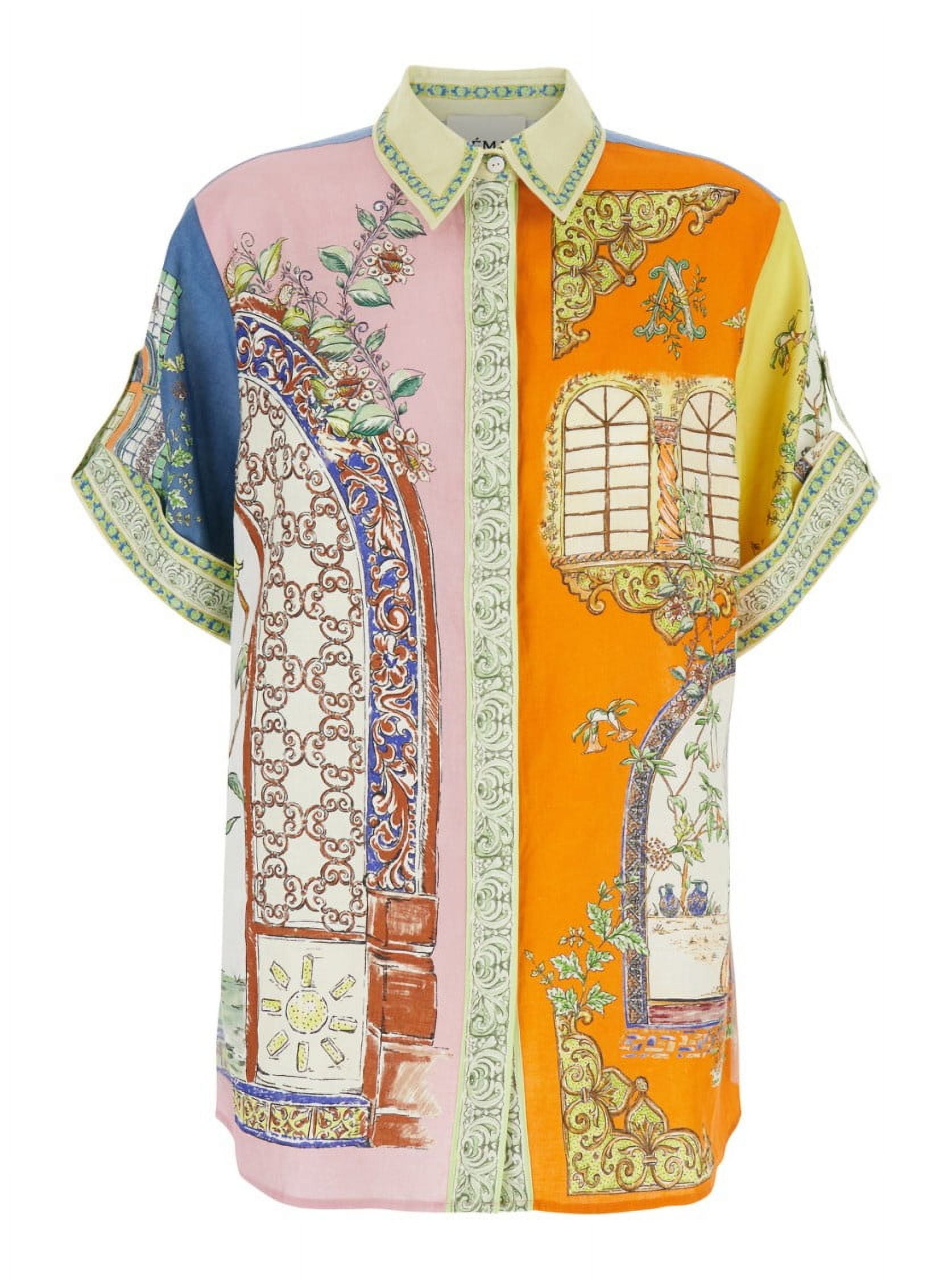 Alemais Women's Monte' Multicolor Shirt With Color Block Inserts ...