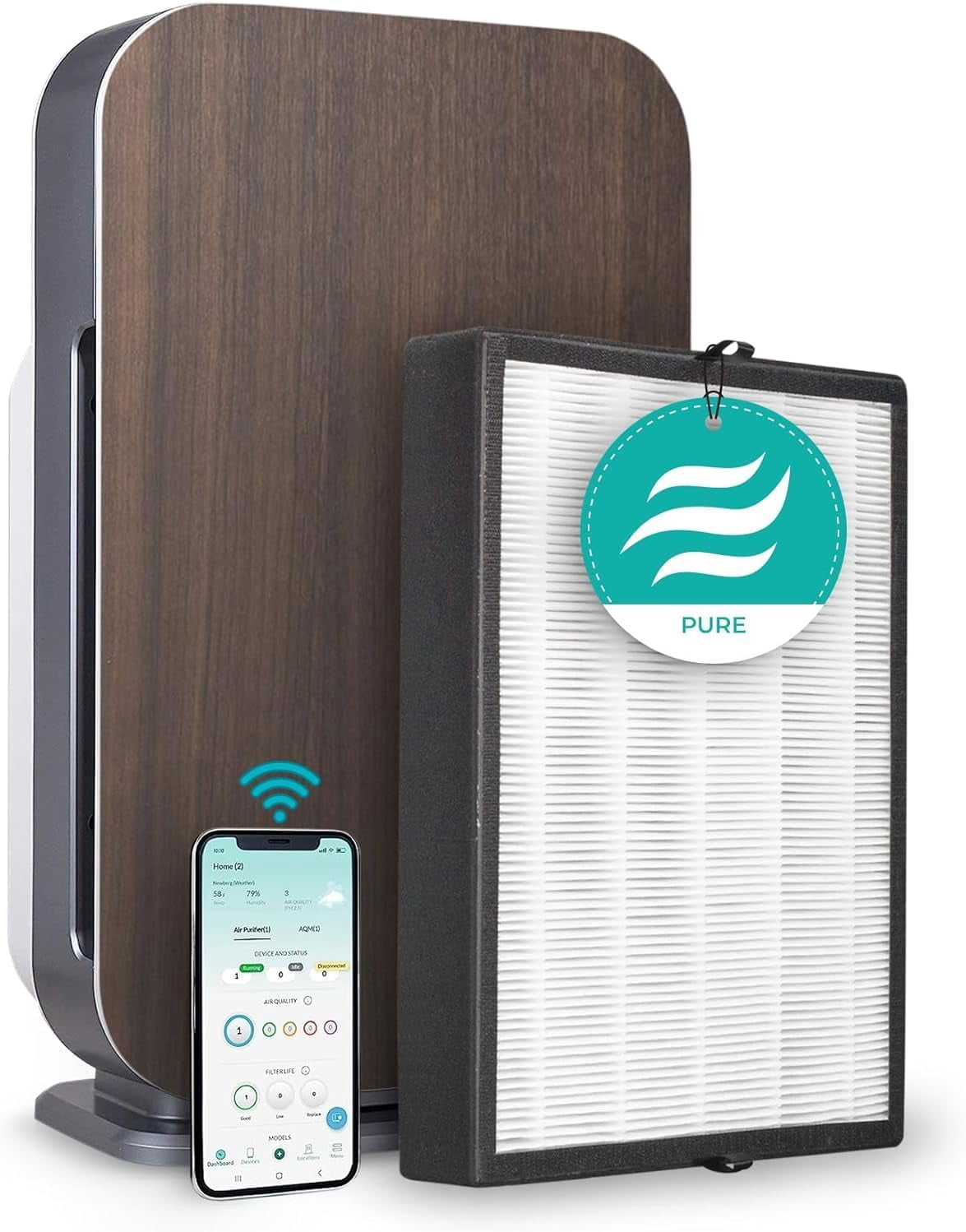 Alen Air Purifier BreatheSmart 45i HEPA with Pure Filter for Large ...