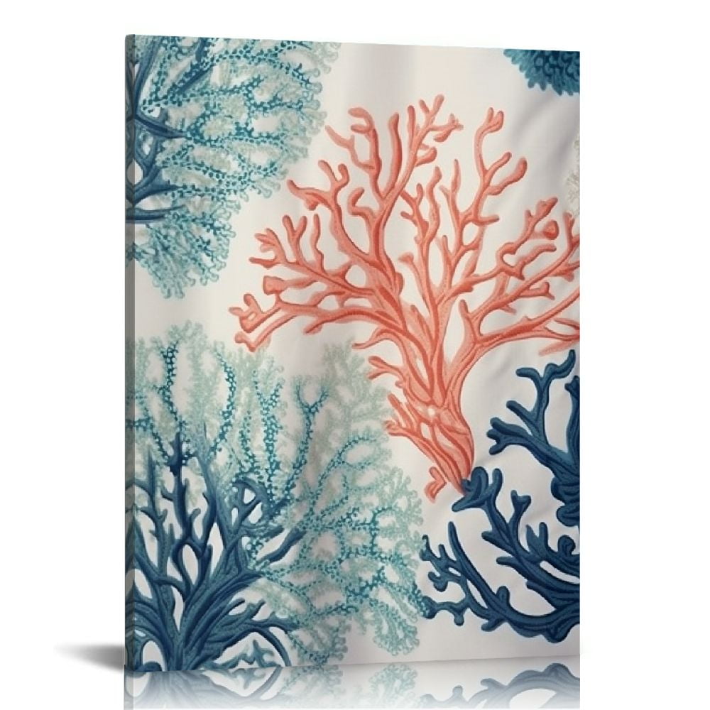 Alepadnf Corals Seaweed Generative Art Wall Art Print Canvas Living ...