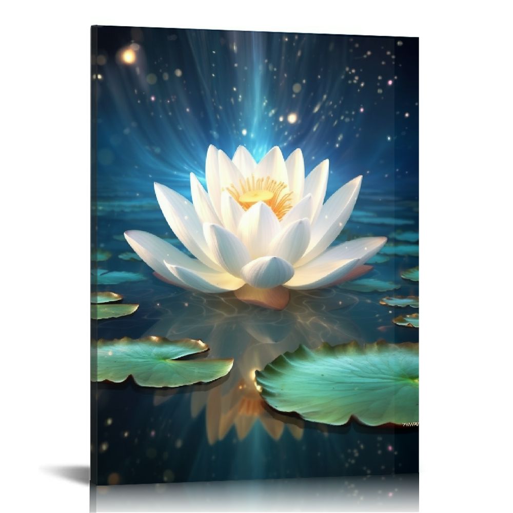 Alepadnf Lotus Flower Wall Art Canvas Prints for Bedroom Living Room ...