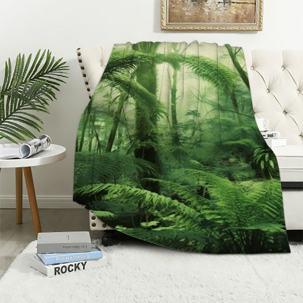 Alepadnf Trees Plants Forest Print Flannel Blanket Excellent Hand Feel ...