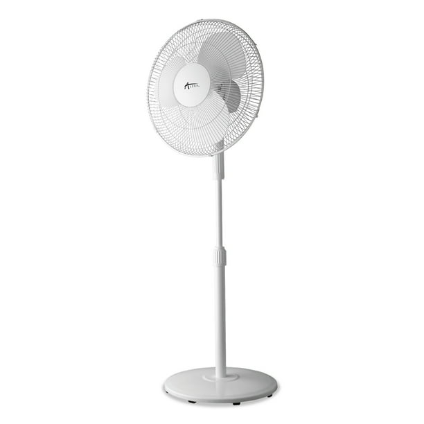 Alera 16" 3-Speed Oscillating Pedestal Stand Fan, Metal, Plastic, White ...