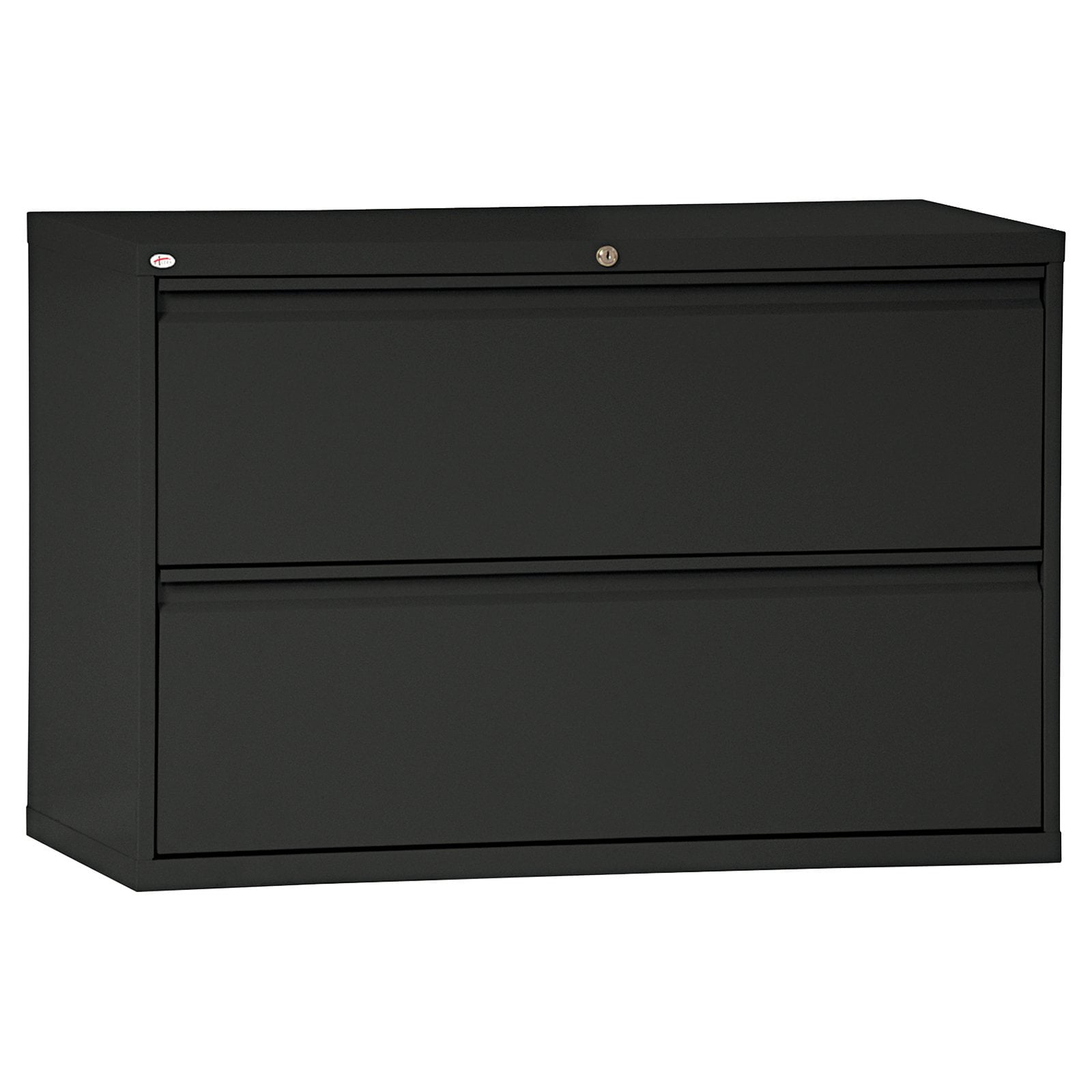 Alera 2 Drawers Lateral Lockable Filing Cabinet, Black - Walmart.com