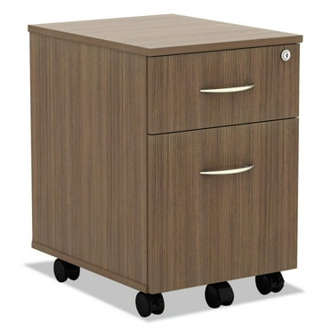 Alera 2 Drawers Vertical Lockable Filing Cabinet, Walnut - Walmart.com