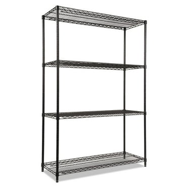 "HSS Steel Storage, 18""Dx48""Wx72""H, 4 Shelf Heavy Duty Wire Shelving ...