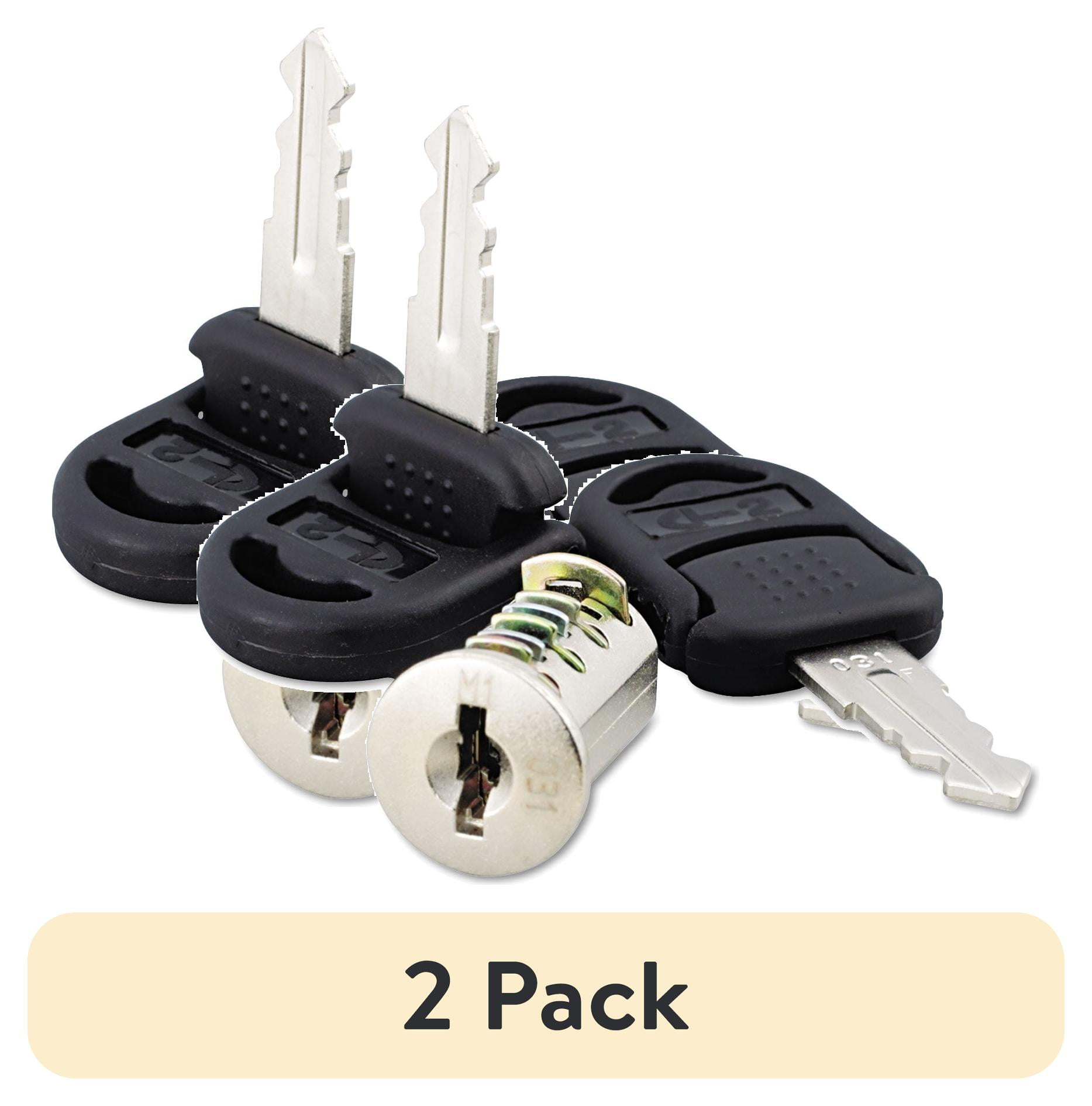 (2 pack) Alera Core Removable Lock and Key Set Silver Two Keys/Set ...