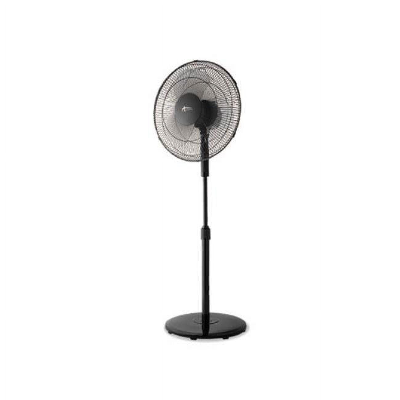 Alera FANP16B 16 in. 3- Speed Oscillating Pedestal Stand Fan, Black ...