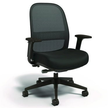 HON Solve Mid-Back Task Chair, Black ilira-Stretch Mesh Back ...