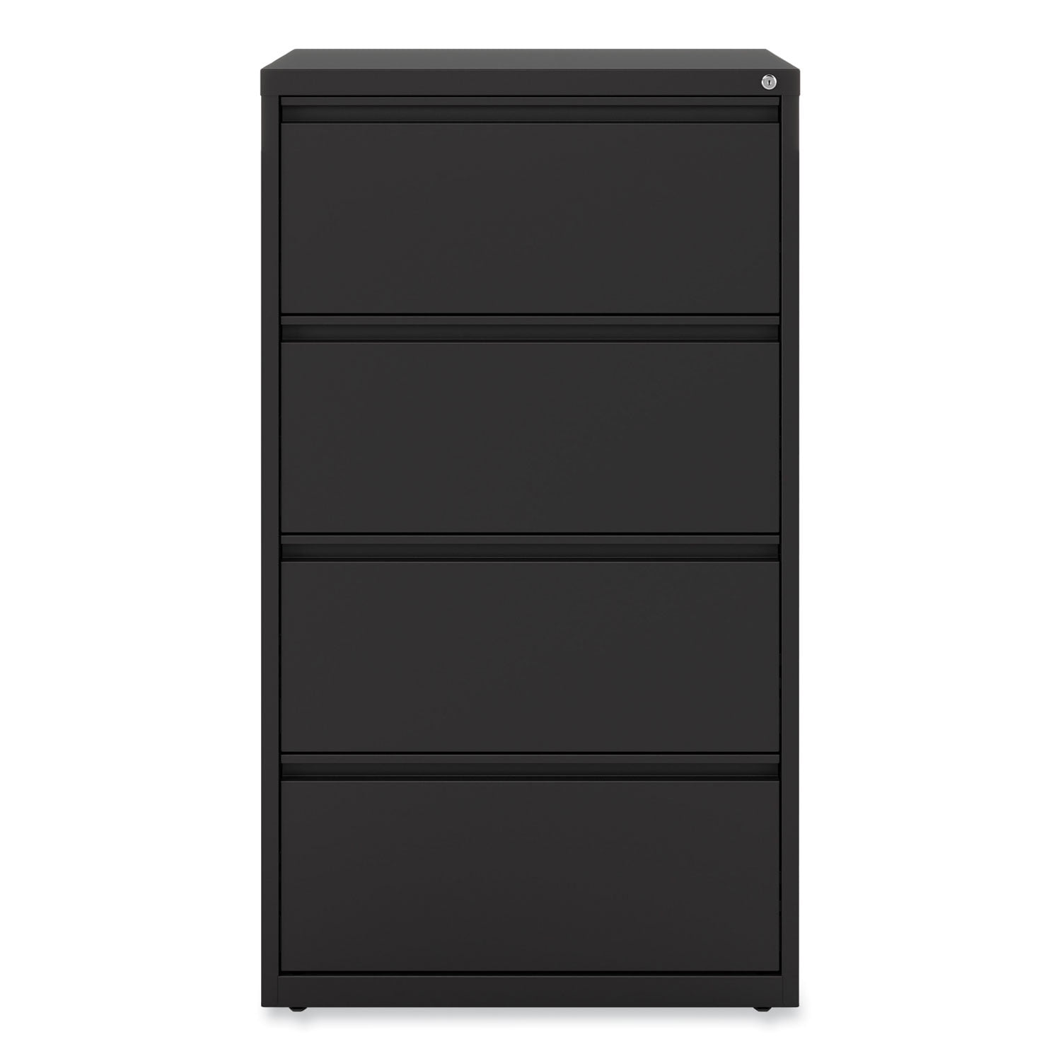 Alera Lateral File, 4 Legal/Letter-Size File Drawers, Black, 30" x 18. ...