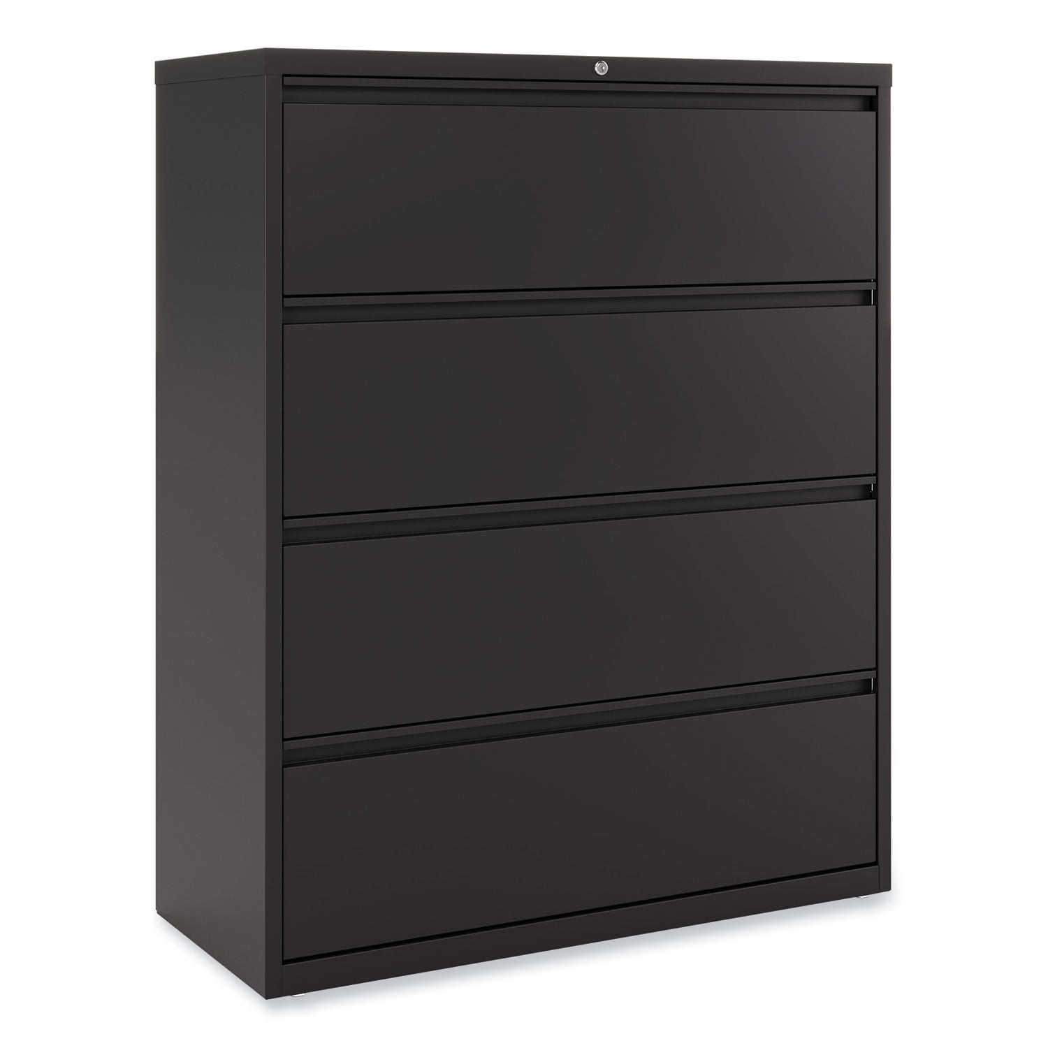 Alera Lateral File, 4 Legal/Letter-Size File Drawers, Black, 42" x 18. ...