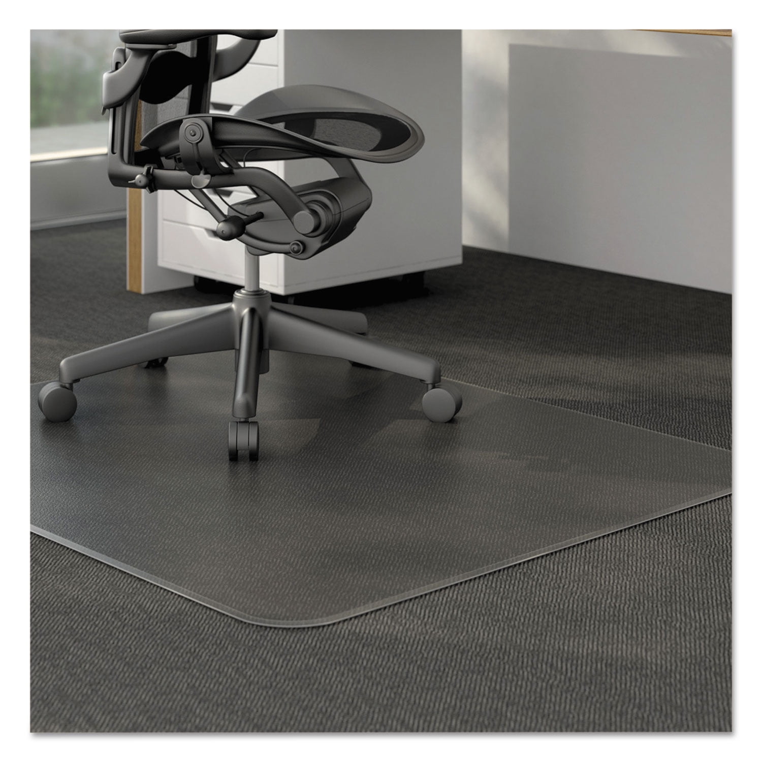 Alera Moderate Use Studded Chair Mat For Low Pile Carpet, 46 X 60 ...