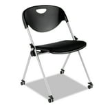 Alera Plus SL Series Nesting Stack Chair with Casters, Black, 2/Carton ...