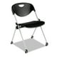 Alera Plus SL Series Nesting Stack Chair with Casters, Black, 2/Carton ...