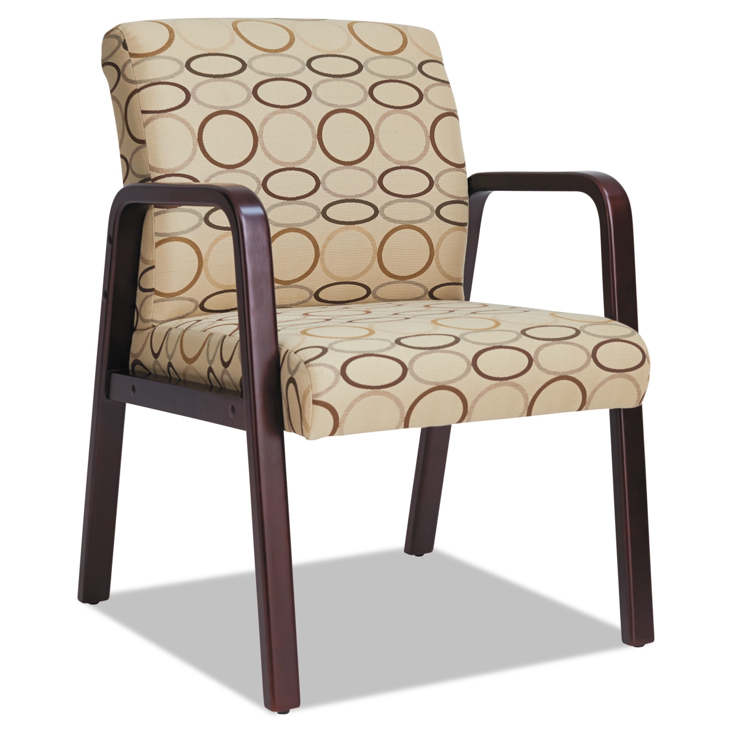 Alera Reception Lounge Series Office Wooden Guest Chair, Mahogany/Tan ...