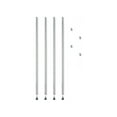 Alera SW59-PO36SR Stackable Posts For Wire Shelving, 36" High, Silver, 4/Pack - Walmart.com
