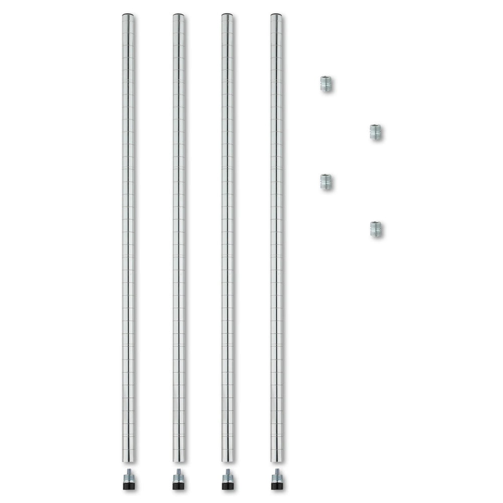 Alera 36" High Stackable Posts for Wire Shelving with Connectors ...