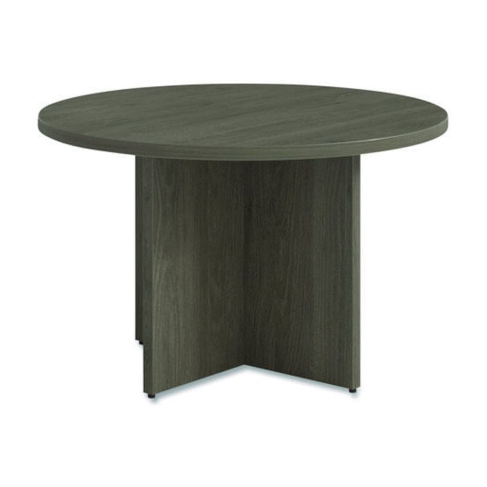 Alera Seville Round Conference Table, Round, 48" Diameter, Walnut ...