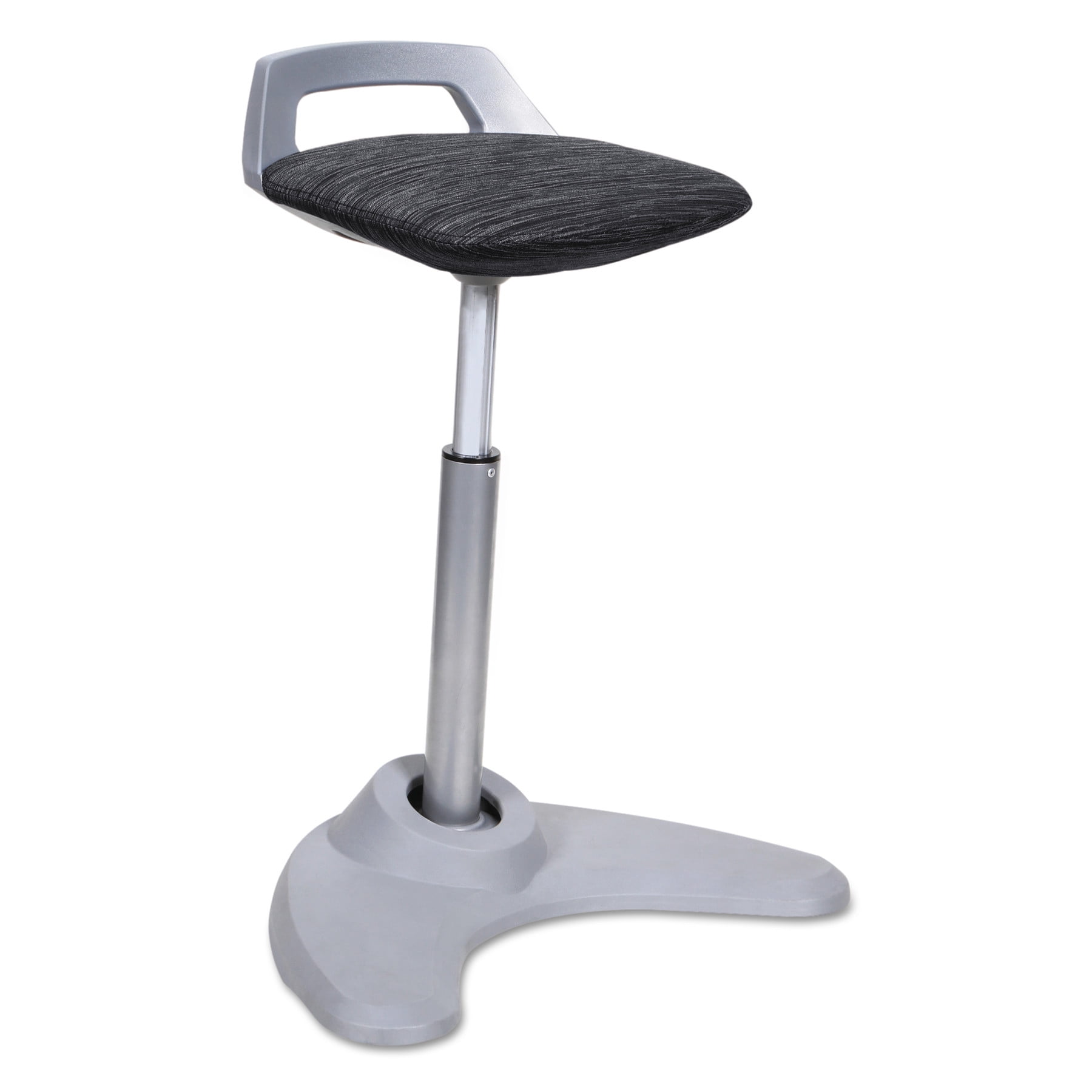 Alera Sit to Stand Perch Stool, Black with Silver Base - Walmart.com