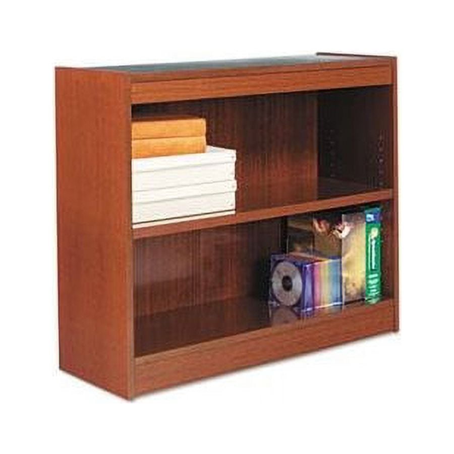 Alera Square Corner Wood Bookcase, Two-Shelf, 35-5/8w x 11-3/4d x 30h ...