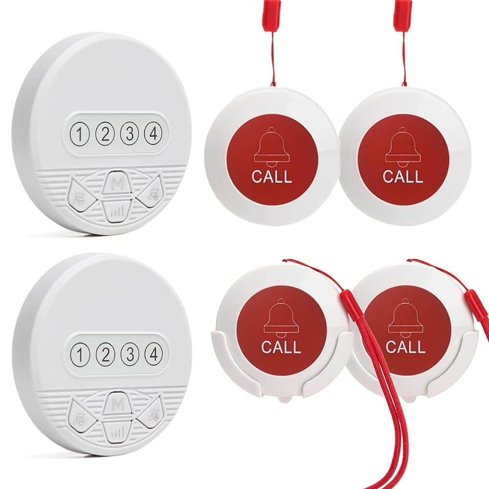 Alert Button for Seniors at Home Caregiver Pager SOS Call Button Nurse ...