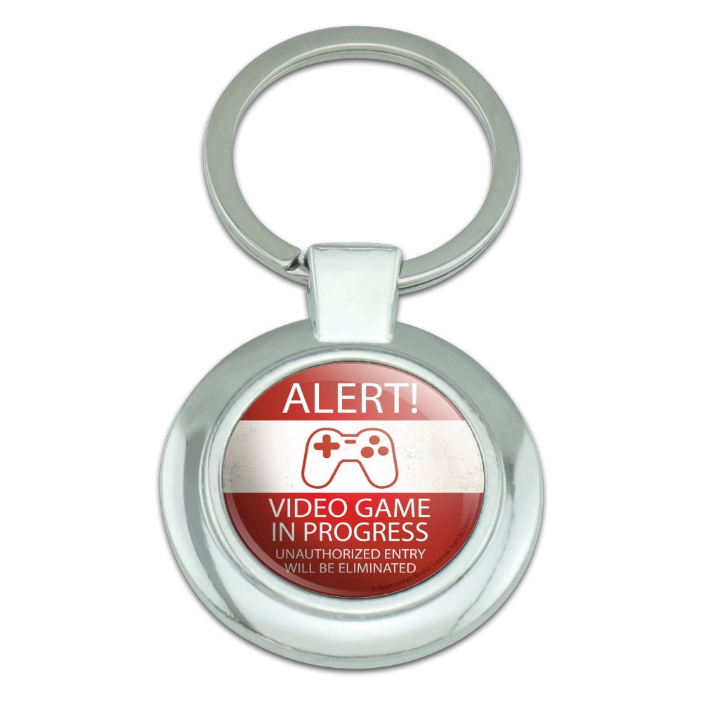 Alert Video Game In Progress Unauthorized Entry Eliminated Keychain ...