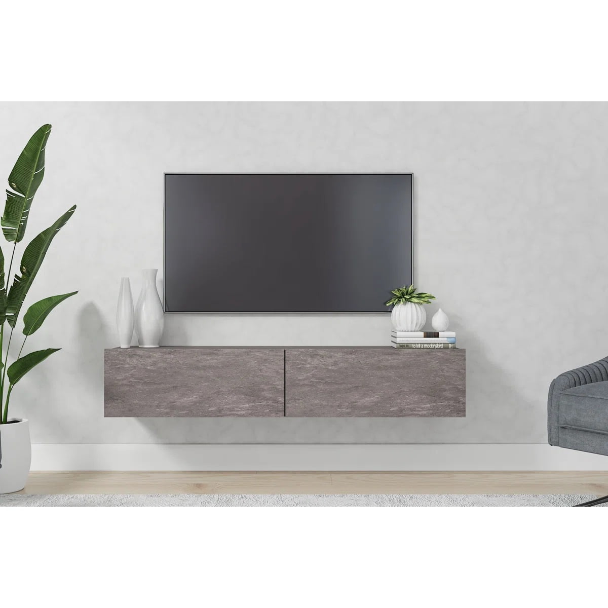 Alesandrini 53'' Floating Tv Stand Daisy - Walmart.com