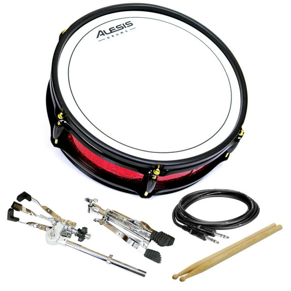 Alesis 14" Dual-Zone Mesh Snare Electronic Pad with Stand, TRS Cable ...