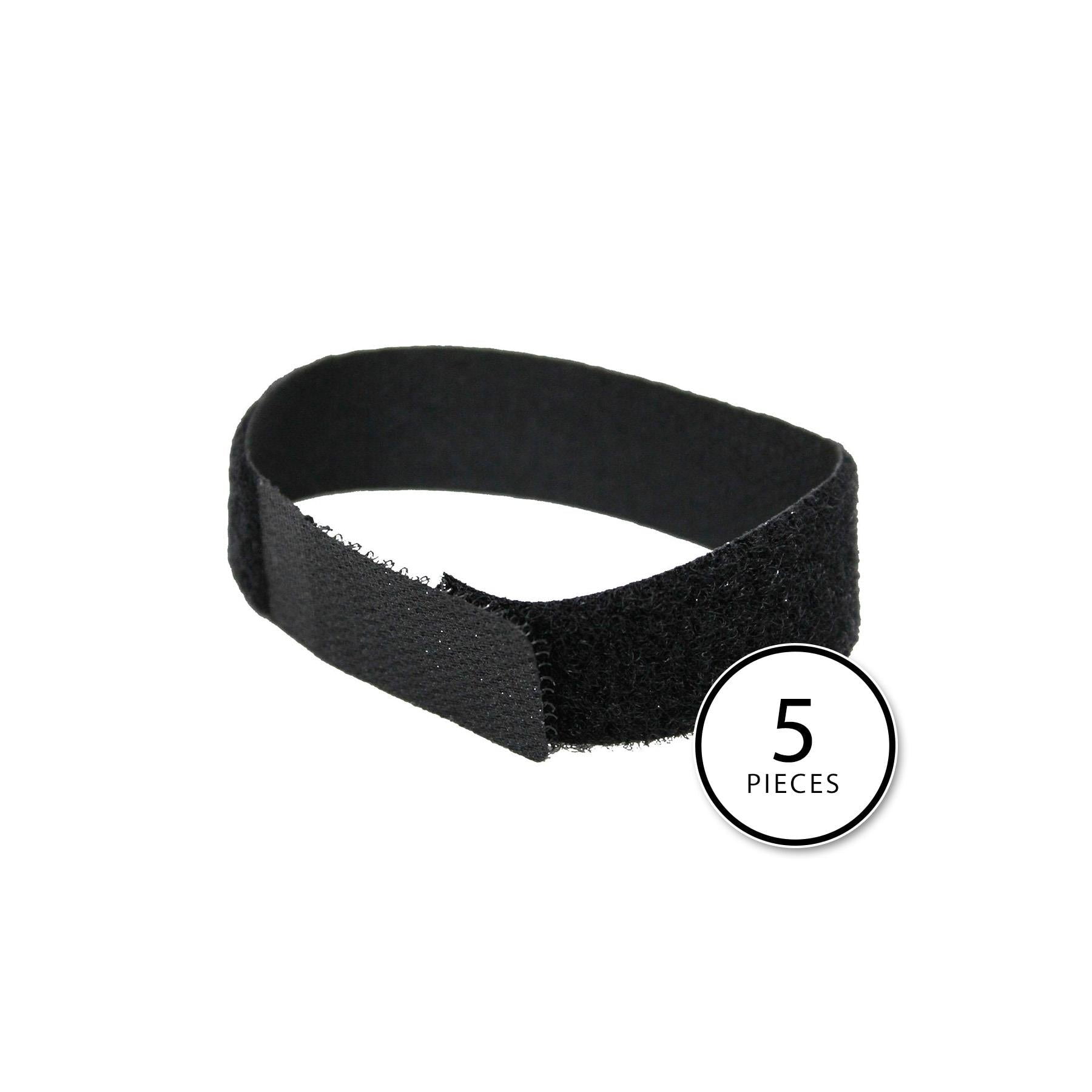 5-pack Black Alesis Hook & Loop Cable Tie Down Straps - Walmart.com