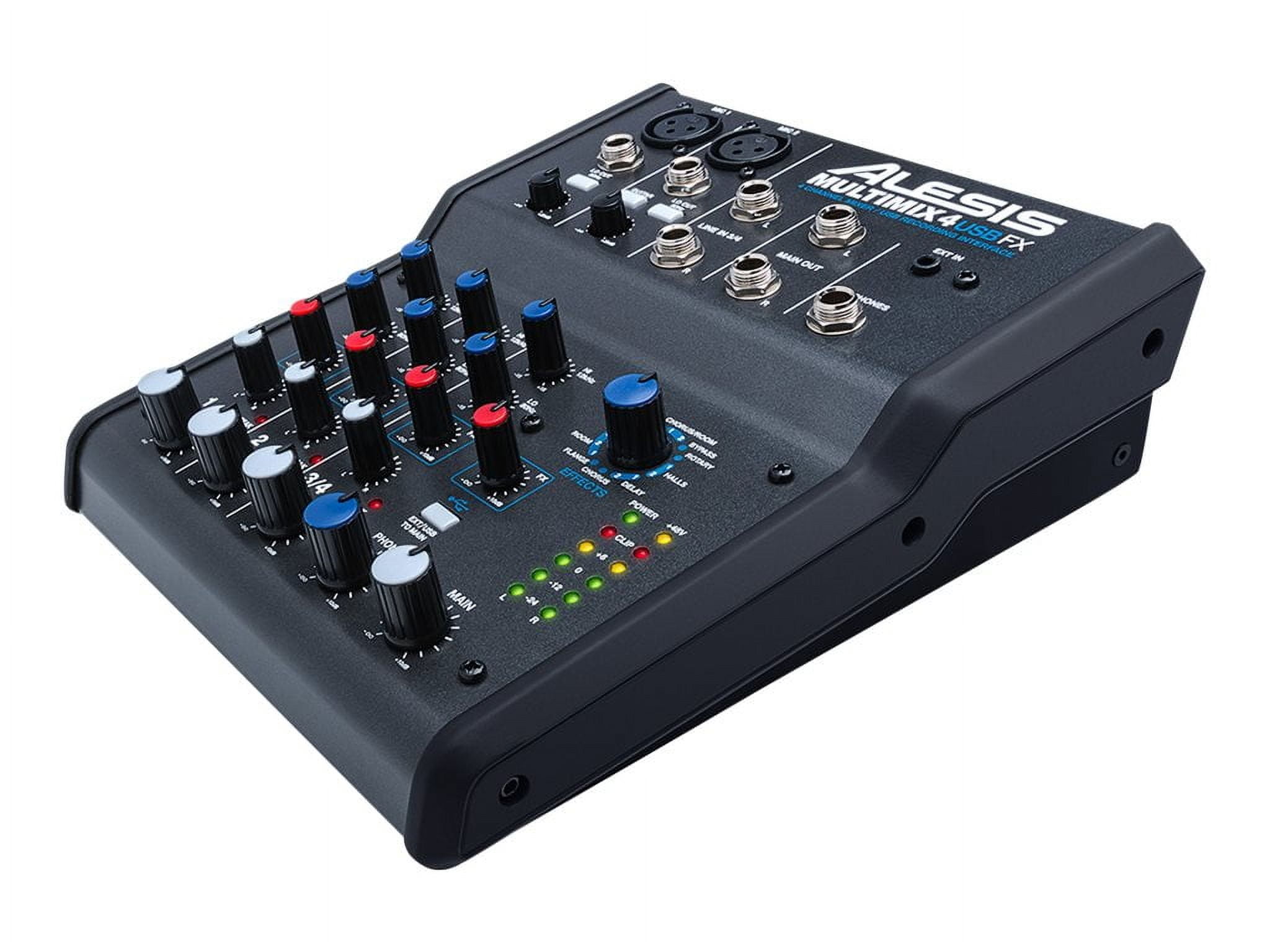 Alesis MultiMix 4 USB FX - Analog mixer with DSP - 4-channel - Walmart.com