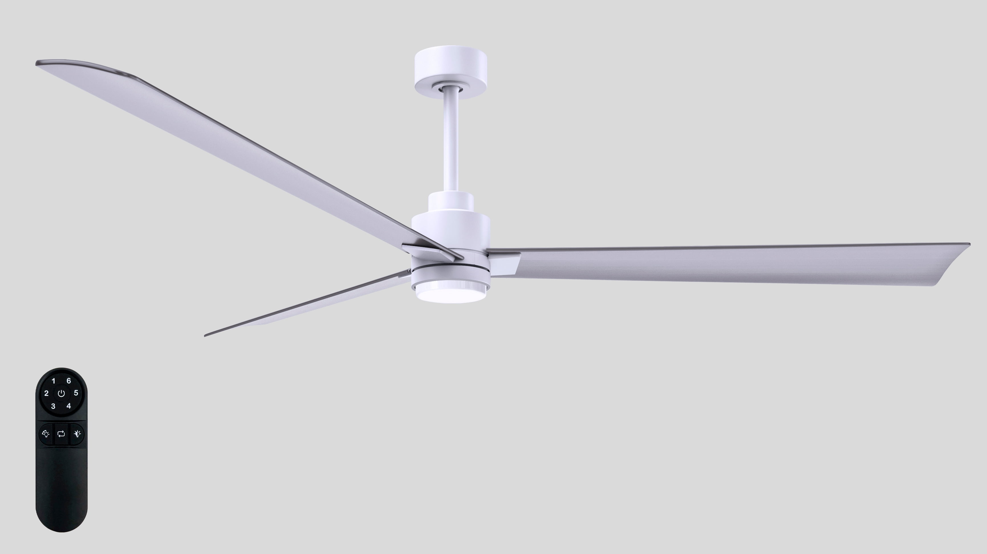 Matthews Fan Company AKLK-MWH-BN-72 Alessandra 72” Matte White Ceiling ...