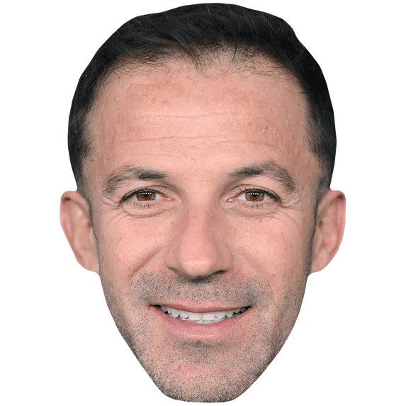 Alessandro Del Piero (Stubble) Celebrity Mask, Flat Card Face, Fancy ...