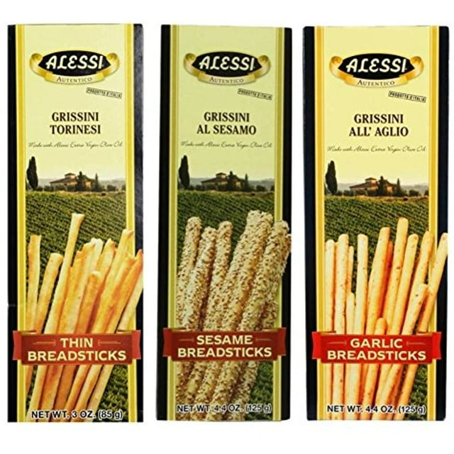 Alessi Autentico - Italian Crispy Breadsticks, Low Fat Made With Extra ...