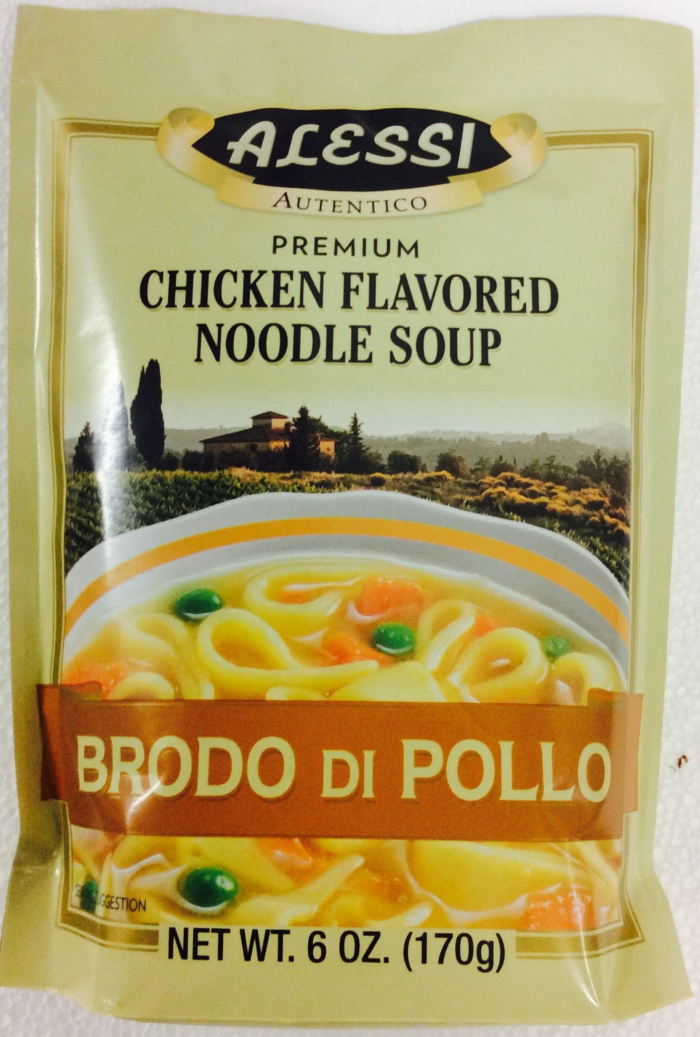 Alessi Brodo Di Pollo - Authentic Sicilian Chicken Noodle Soup, 6-Ounce ...