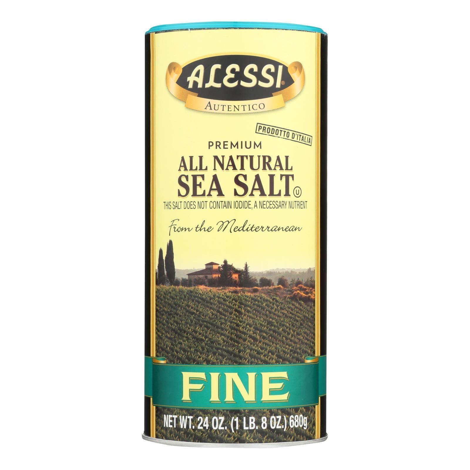Alessi - Mediterranean Sea Salt - Fine - Case of 6 - 24 oz. - Walmart.com