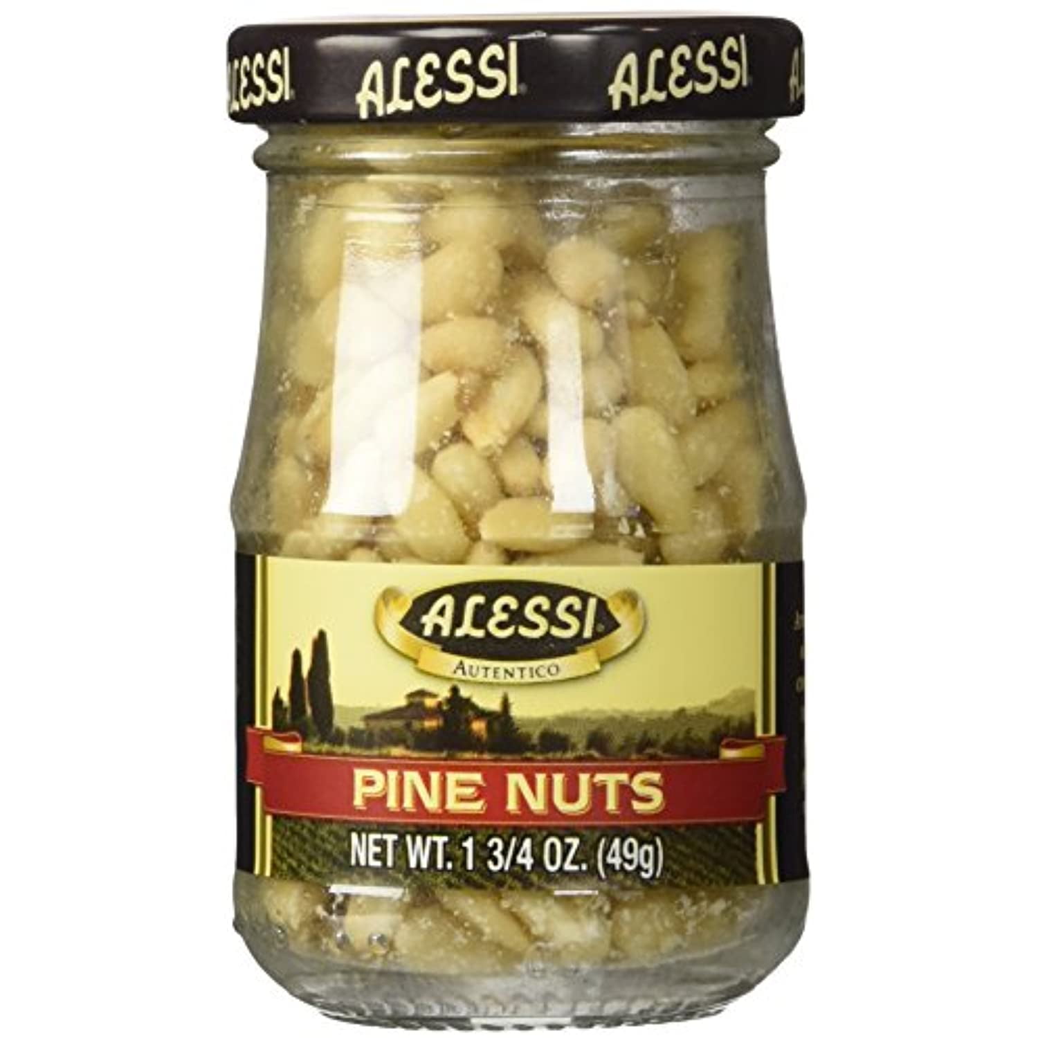Alessi Authentic Italian Pignoli Pine Nuts, 1.75 Oz, Perfect for Pesto ...