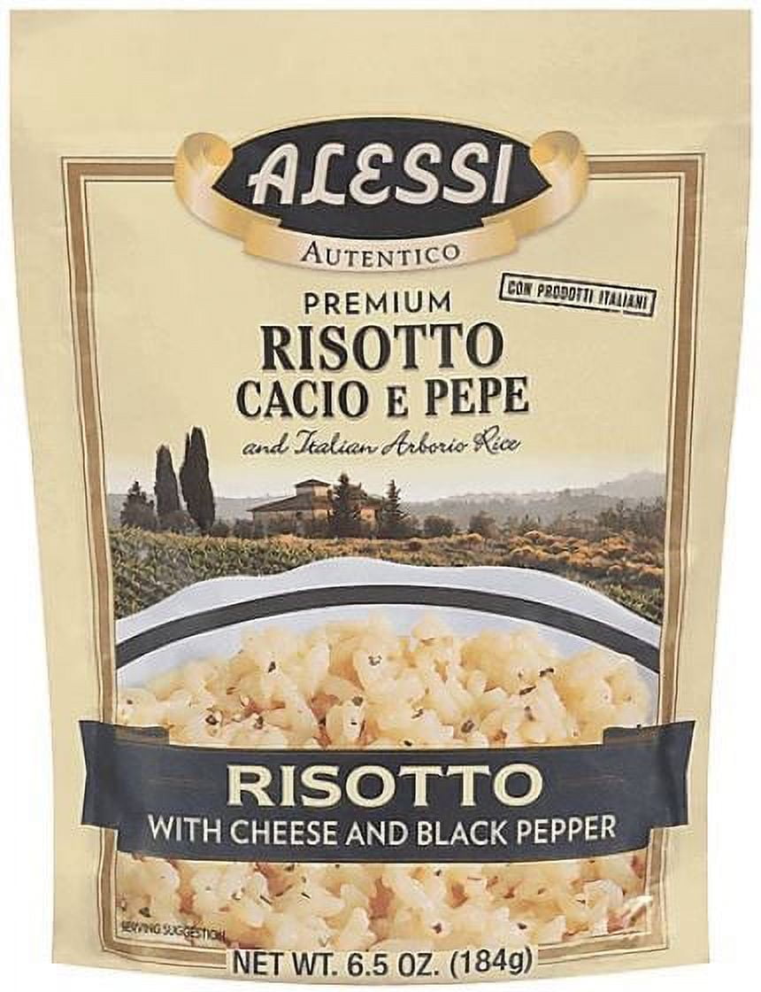 Alessi Arborio Risotto Cacio e Pepe, Authentic Italian (6.5 oz, Pack of ...