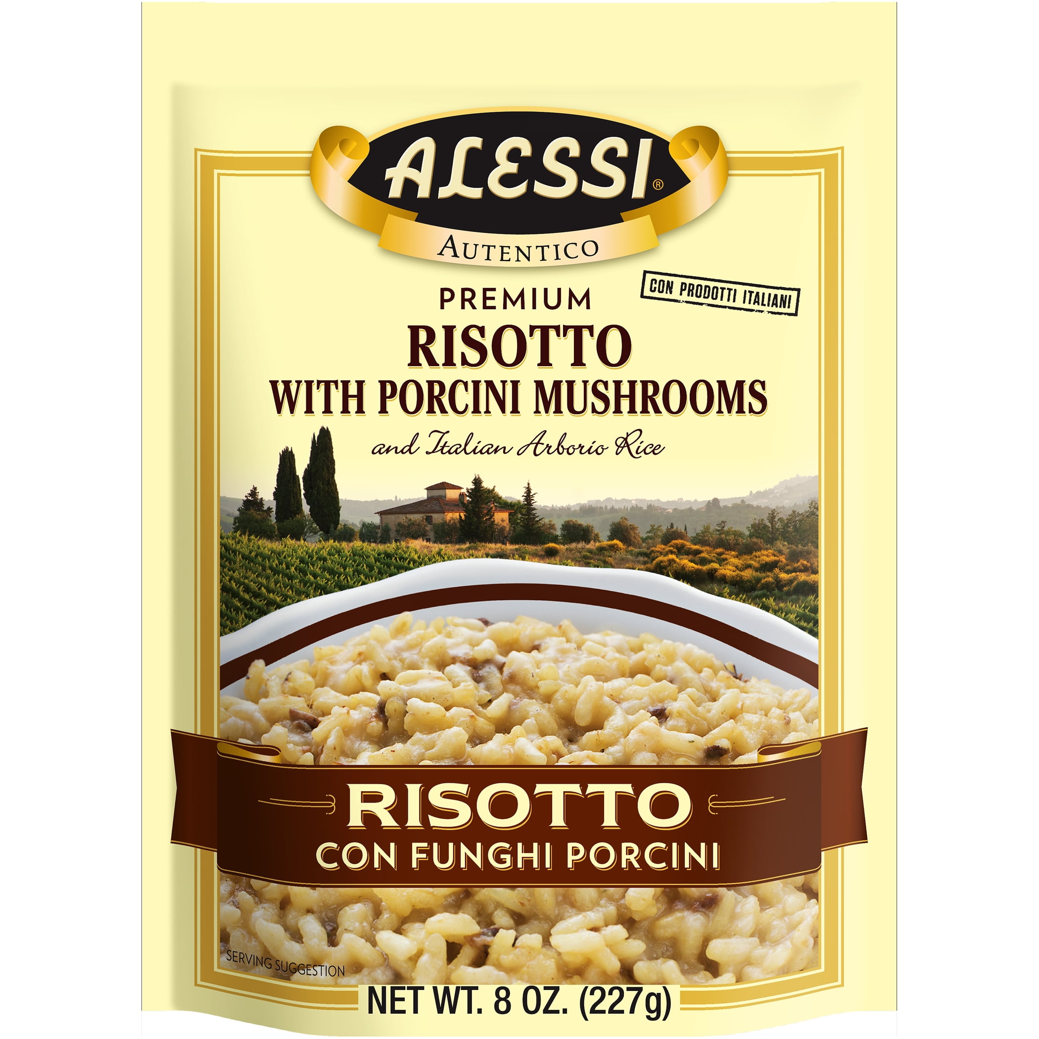 Alessi Risotto Con Funghi Porcini, Creamy Authentic Italian Arborio ...