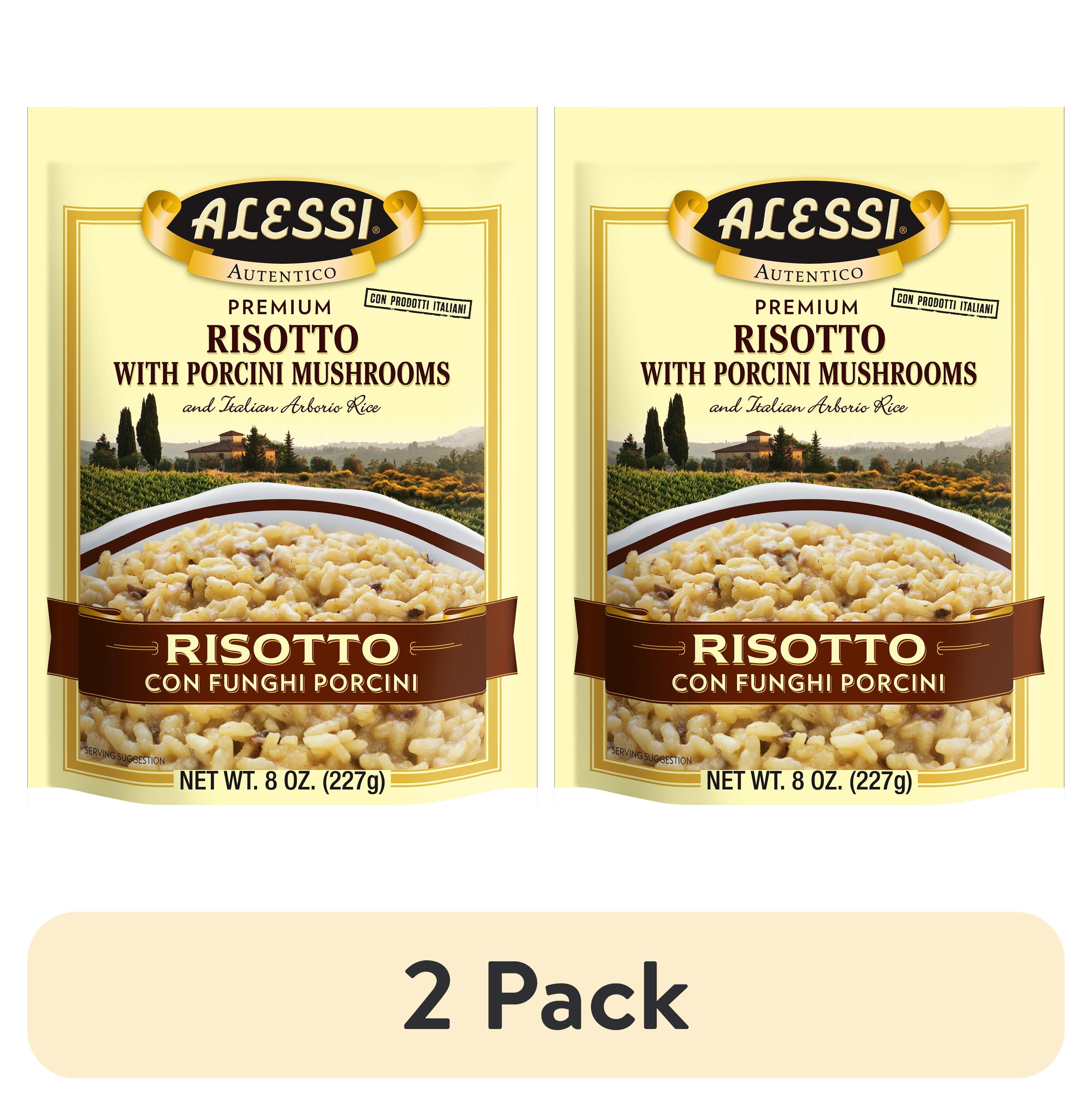 (2 pack) Alessi Risotto Con Funghi Porcini, 8 oz Bag, Allergens Not ...