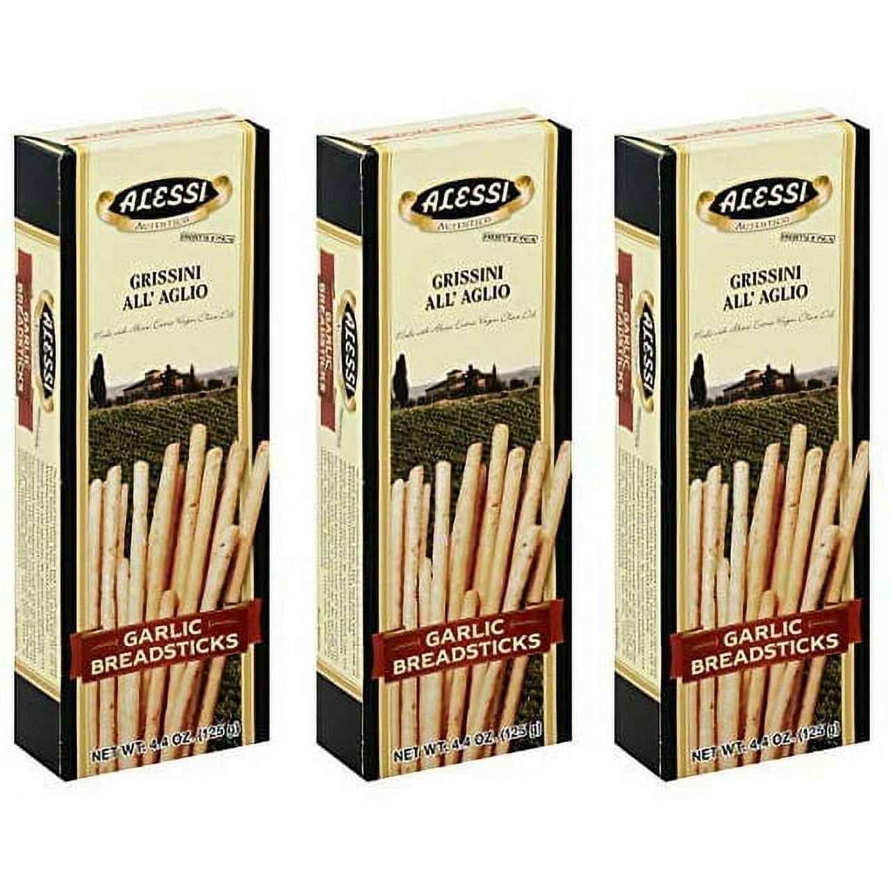 Alessi Thin Garlic Breadsticks, 4.4 Ounce (Pack Of 3) - Walmart.com
