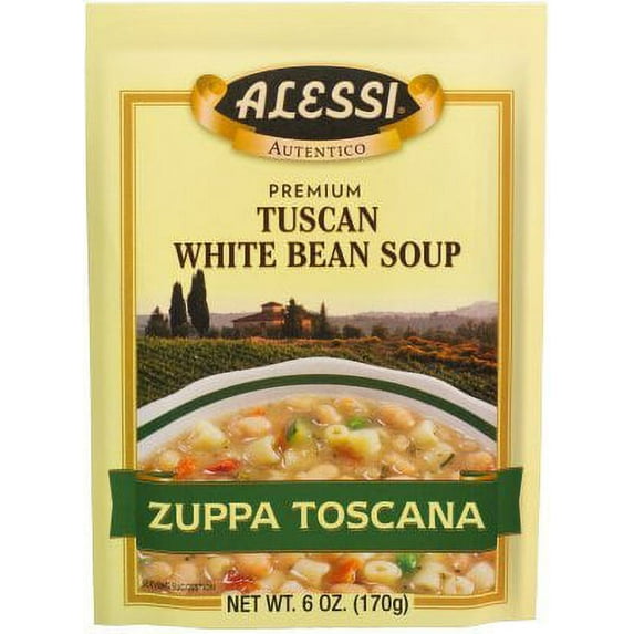 Alessi Zuppa Toscana Tuscan White Bean Soup, Traditional Recipe, Low ...